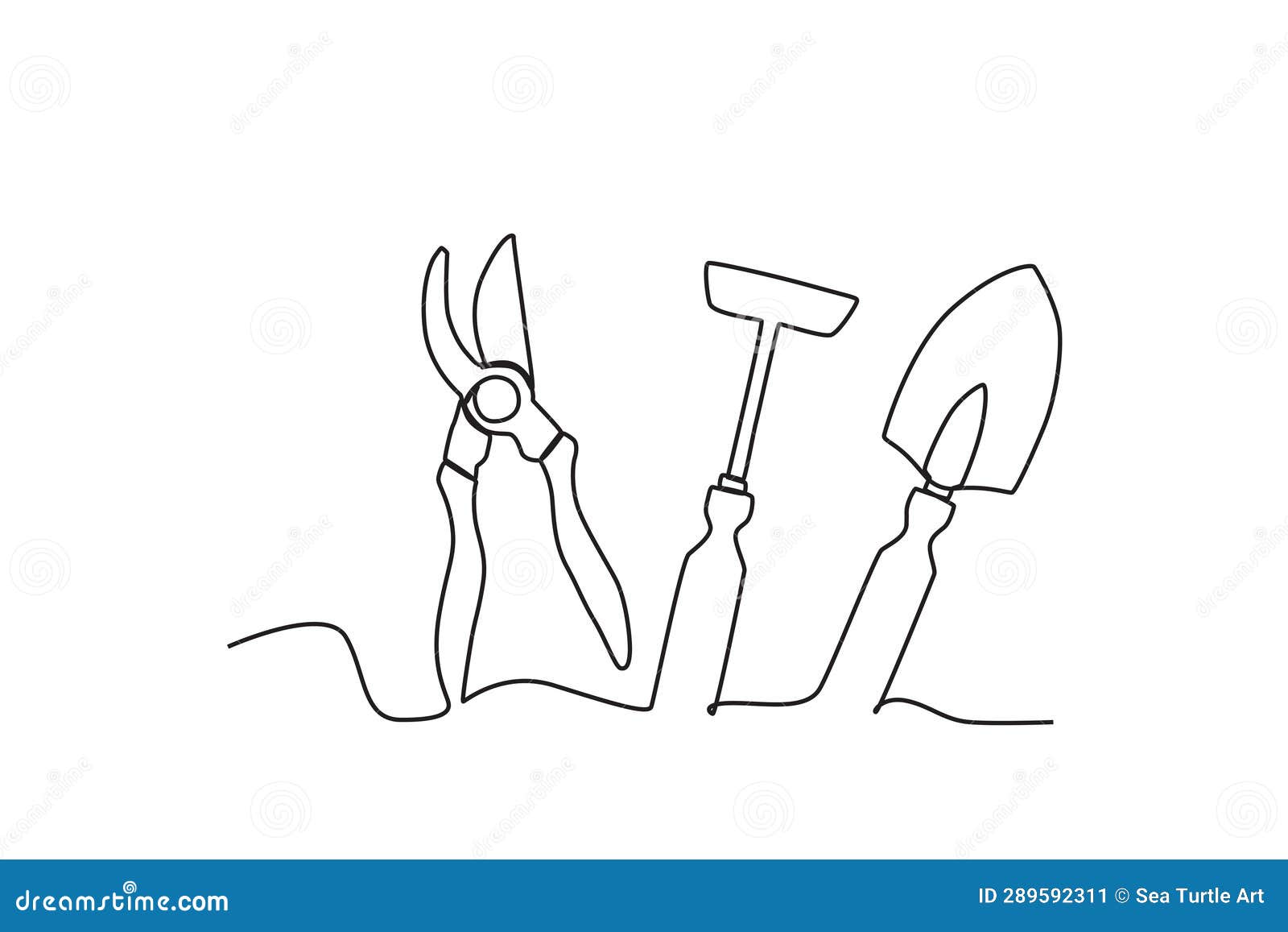 Three tools for gardening stock vector. Illustration of farming - 289592311