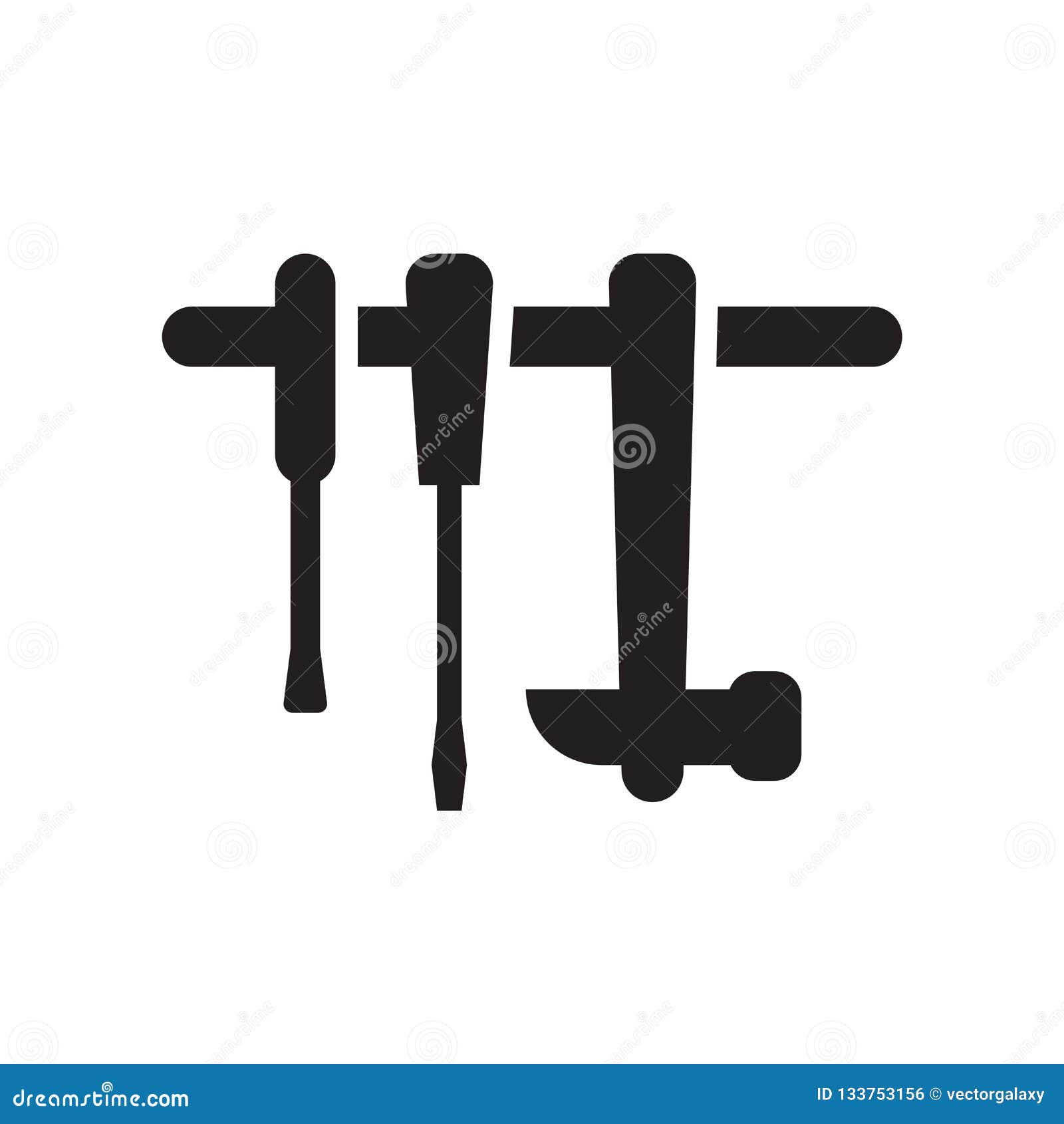 Three Tools Icon Vector Isolated on White Background, Three Tool Stock ...