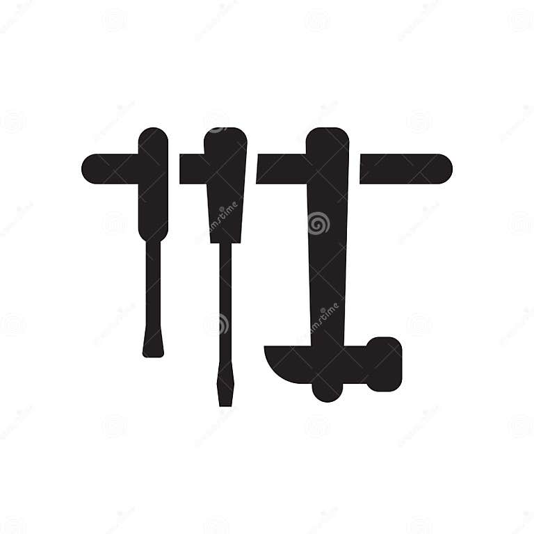 Three Tools Icon Vector Isolated on White Background, Three Tool Stock ...