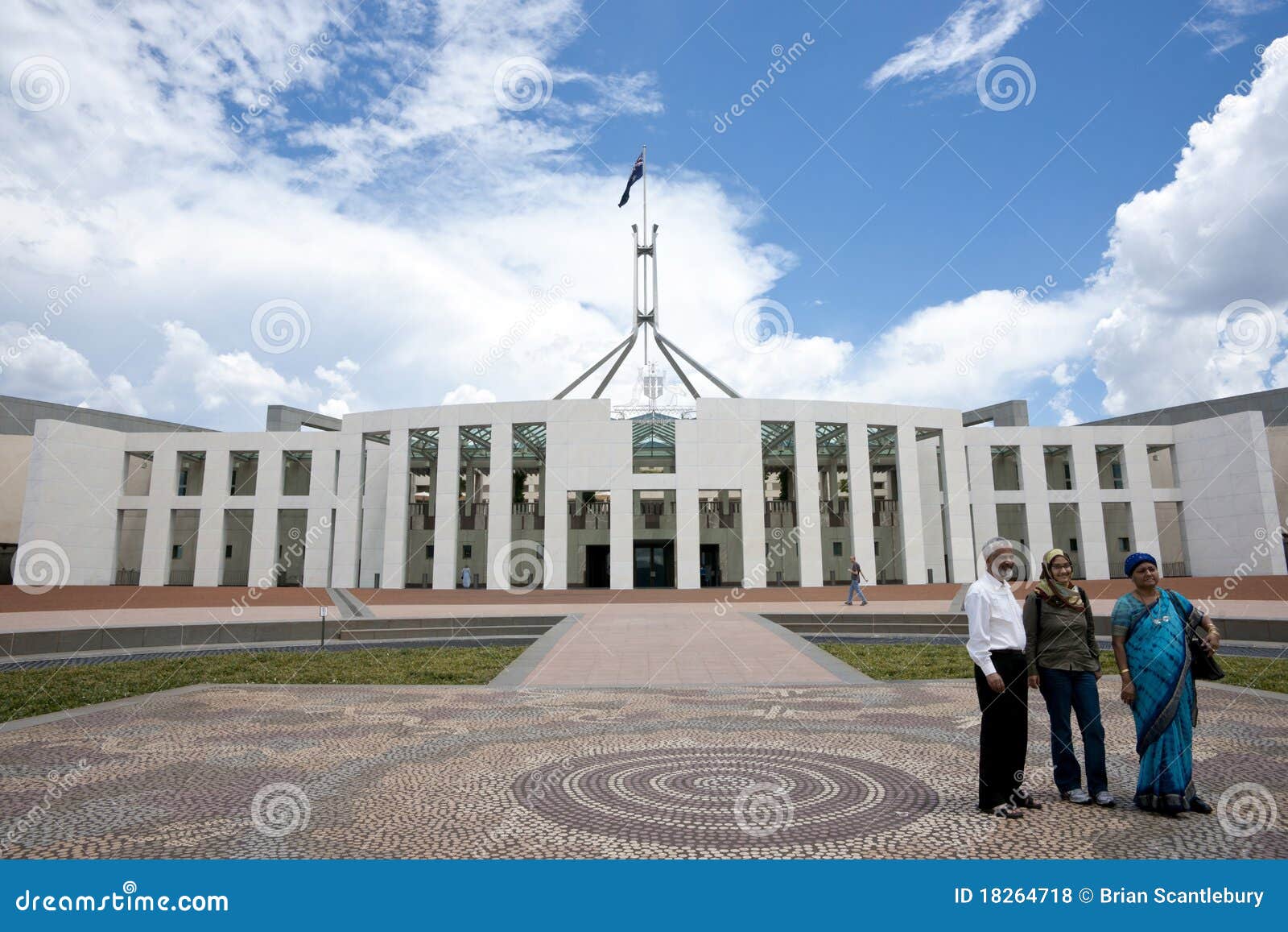 Three Tourists in Front Australian House of Parlia Editorial Stock ...