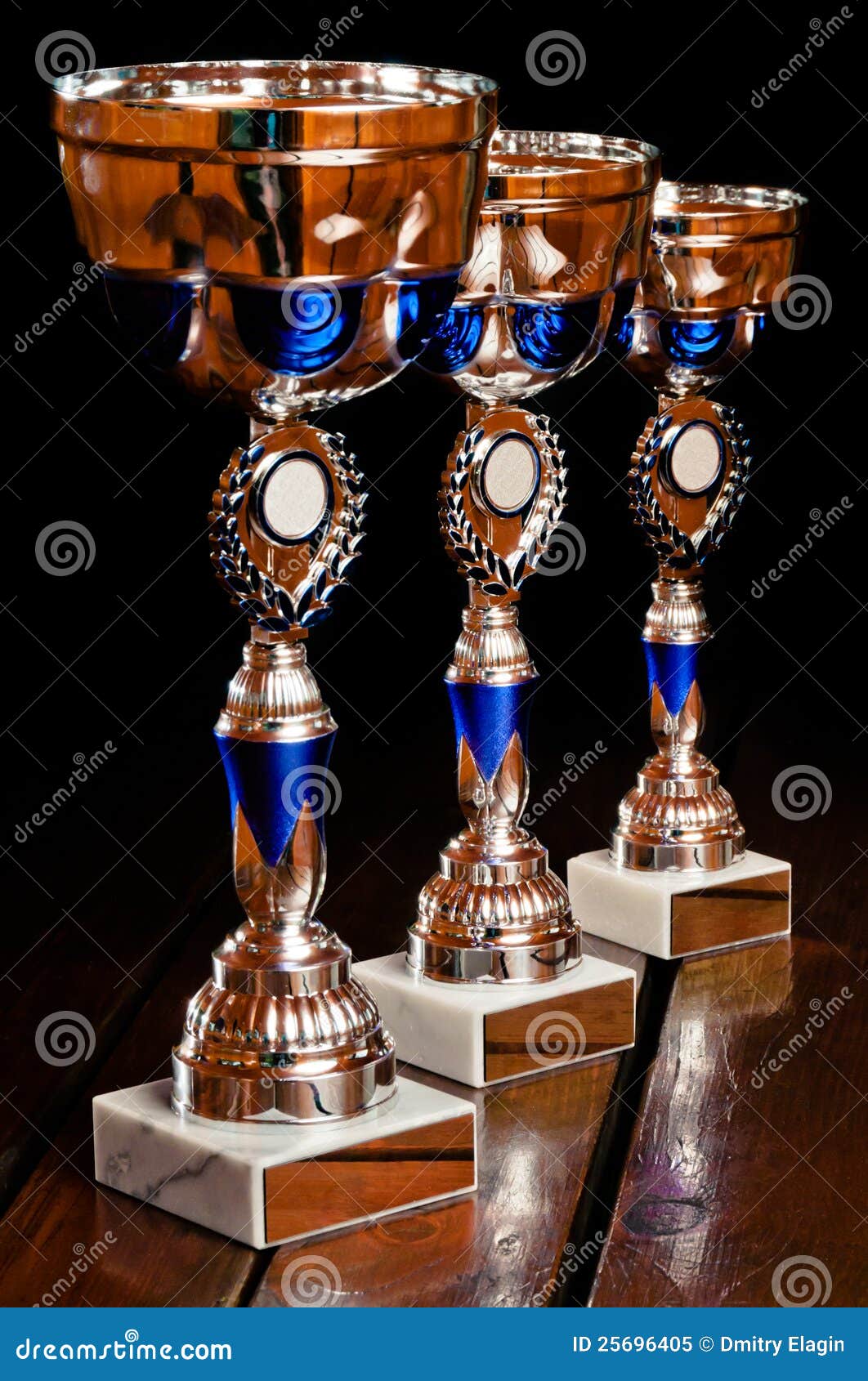 Three Tournament Prizes on Table Stock Image - Image of beautiful ...