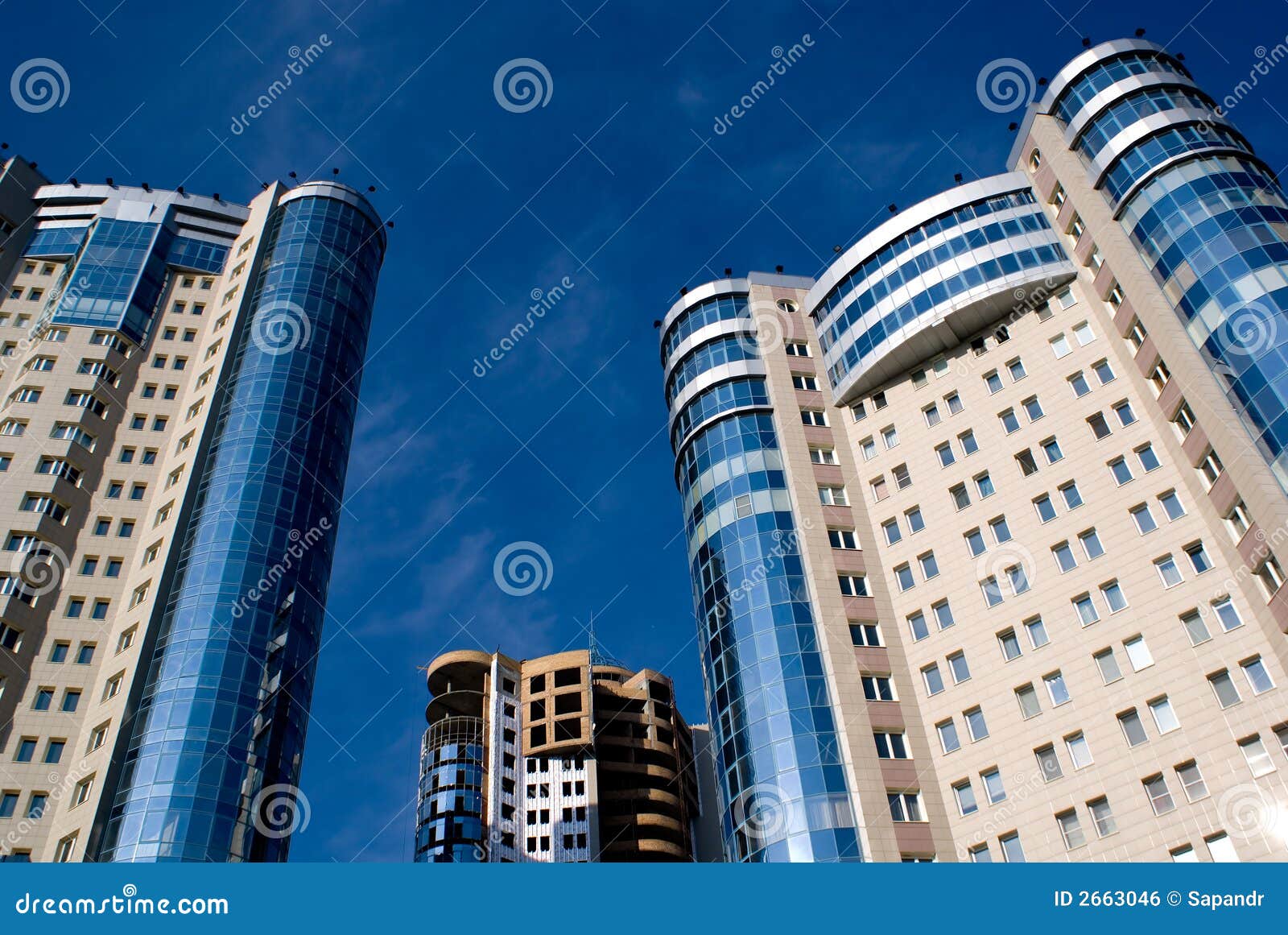 Three tower stock photo. Image of office, city, architecture - 2663046
