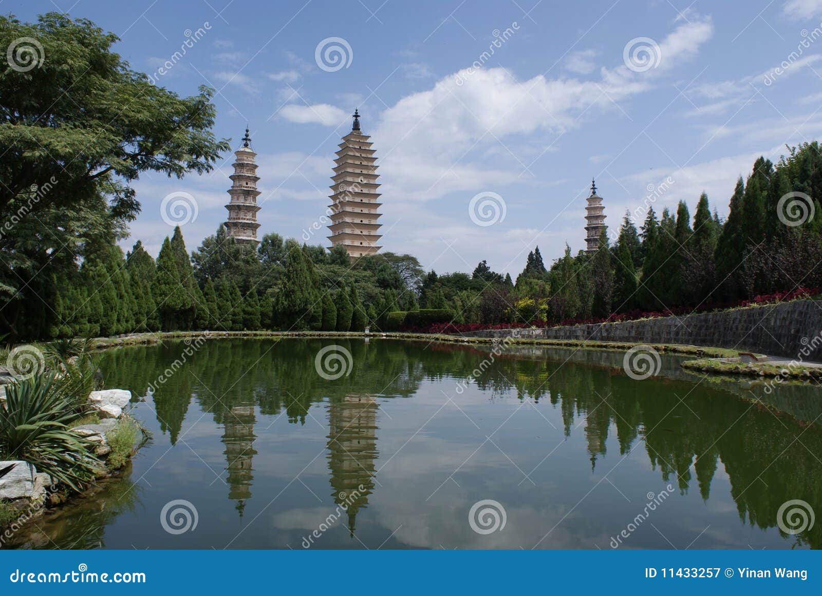 The three-tower temple stock image. Image of history - 11433257