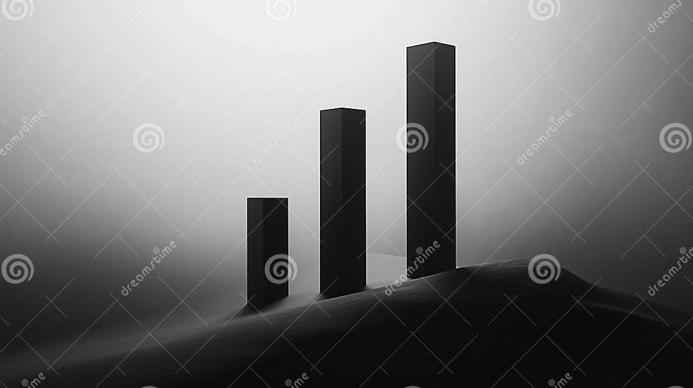 Three Towering, Rectangular Monoliths of Varying Heights Rise from a ...