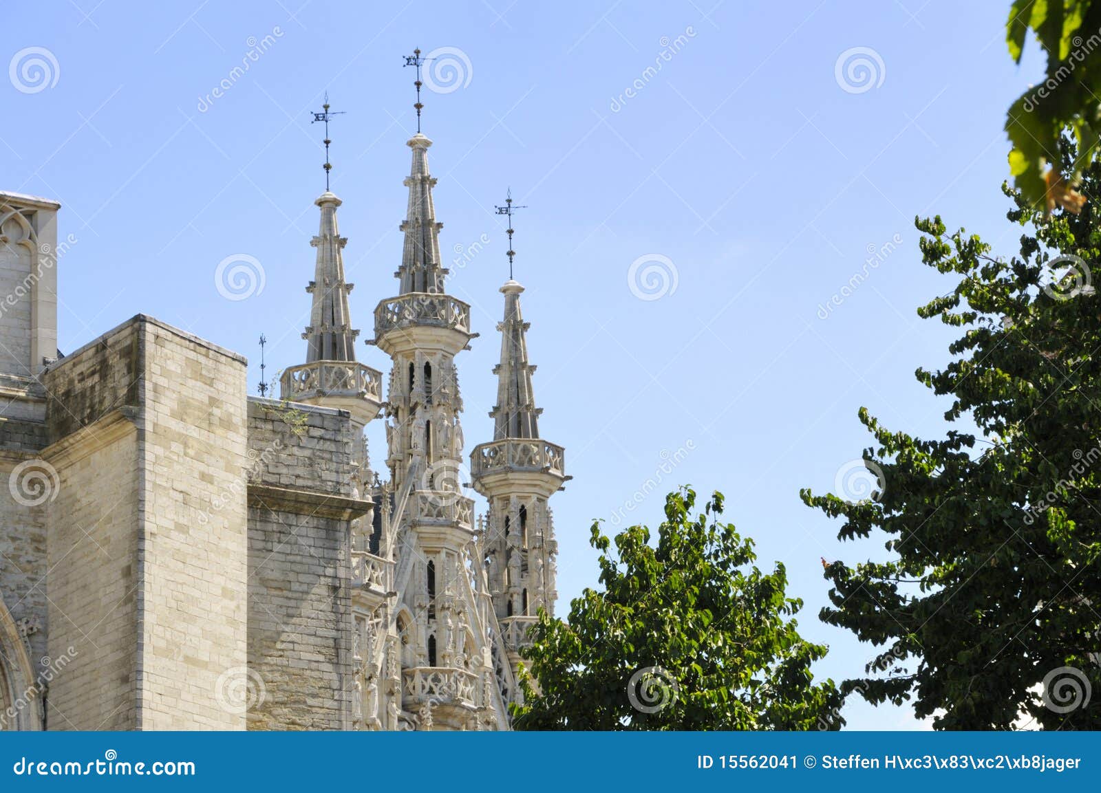 The Three Towers stock image. Image of netherland, leuven - 15562041