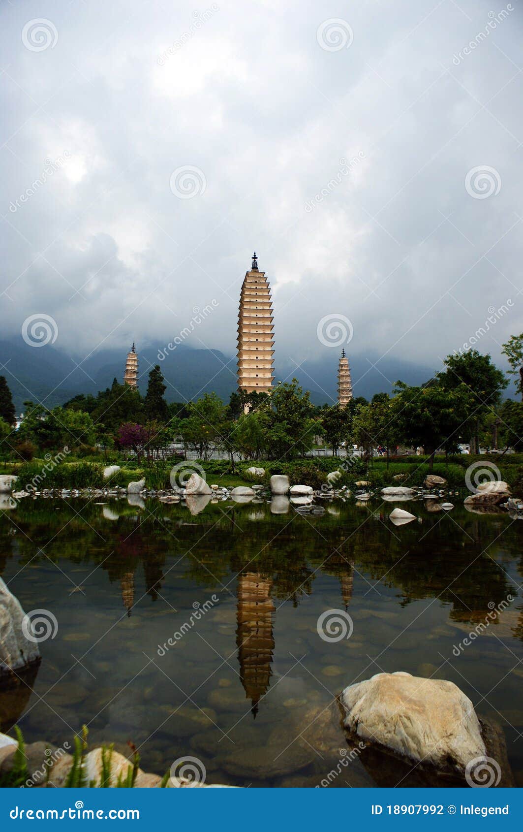 Three towers stock photo. Image of palace, reflection - 18907992