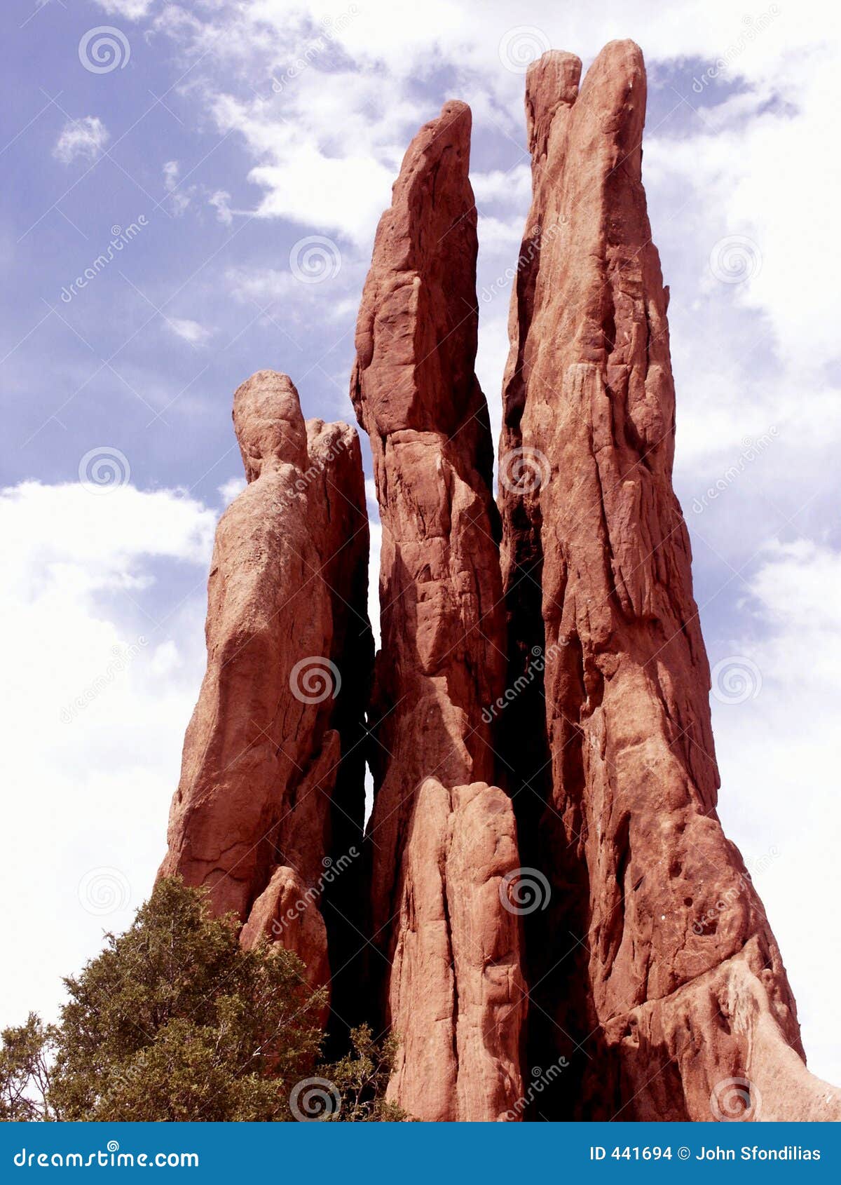 The Three Towers stock photo. Image of three, clouds, garden - 441694