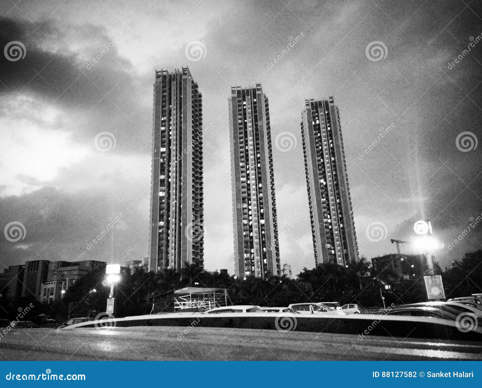 The three towers stock photo. Image of infinity, malad - 88127582