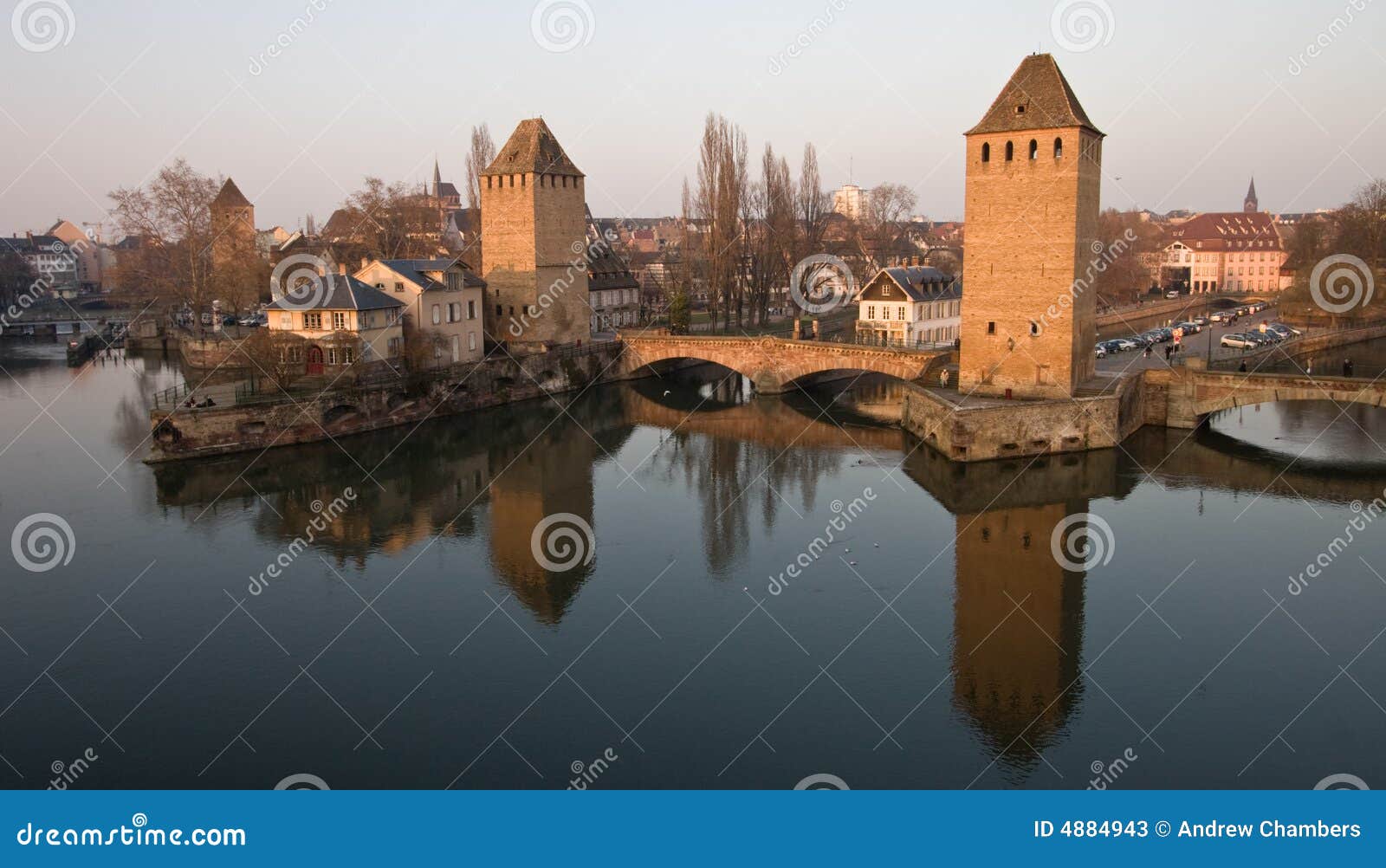 Three Towers of Strasbourg stock image. Image of alsace - 4884943