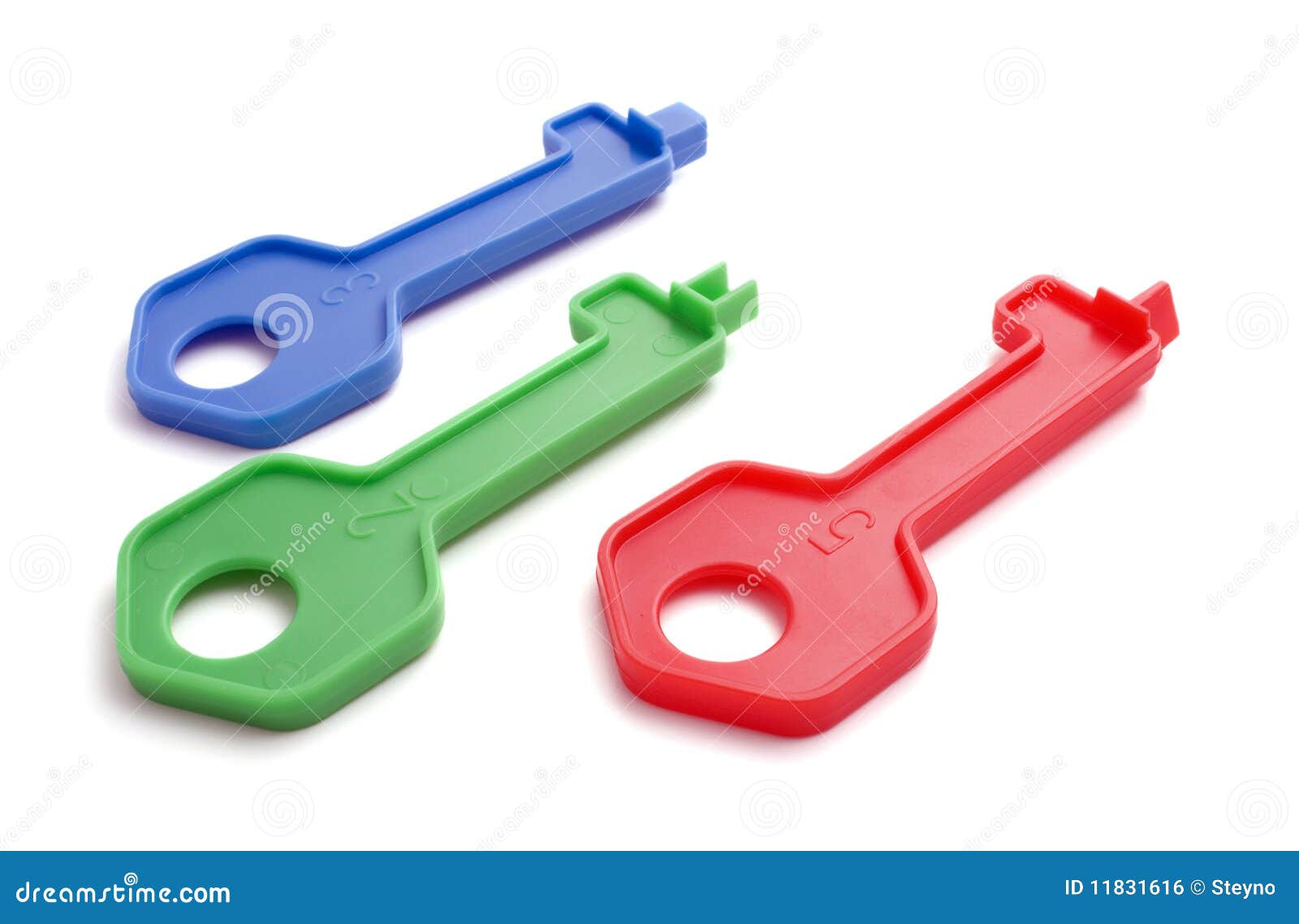 Three toy keys stock photo. Image of child, color, items - 11831616