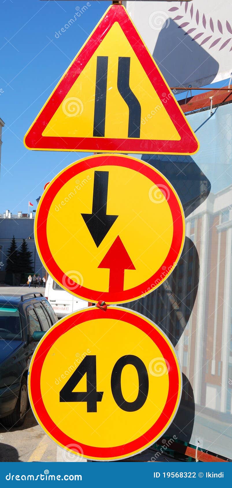 Three traffic signs stock photo. Image of restriction - 19568322