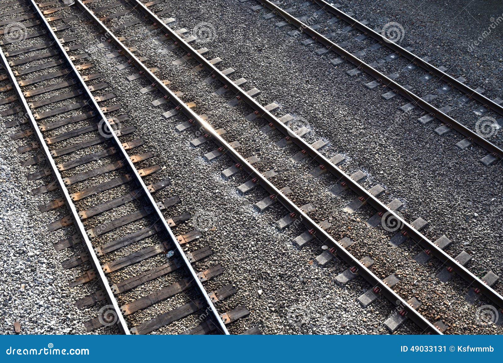 Three train tracks stock image. Image of track, train - 49033131