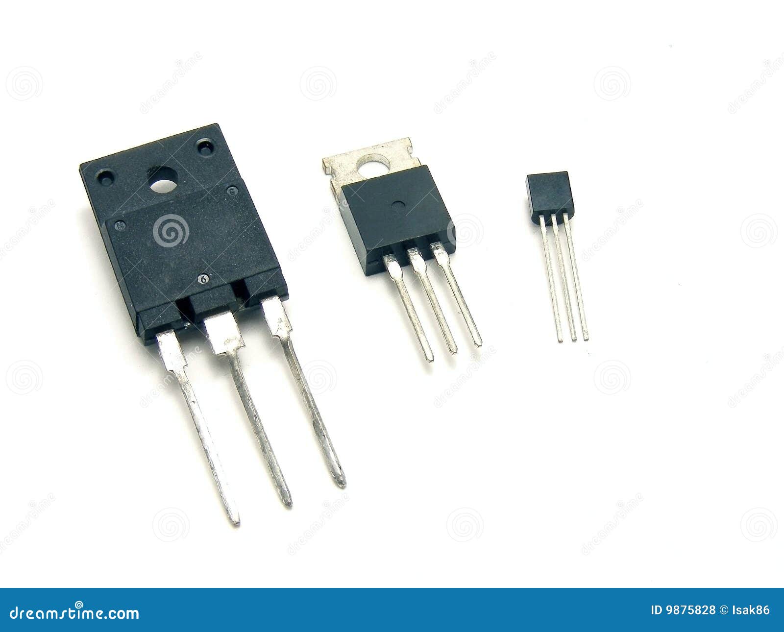 Three transistors stock photo. Image of component, electronics - 9875828