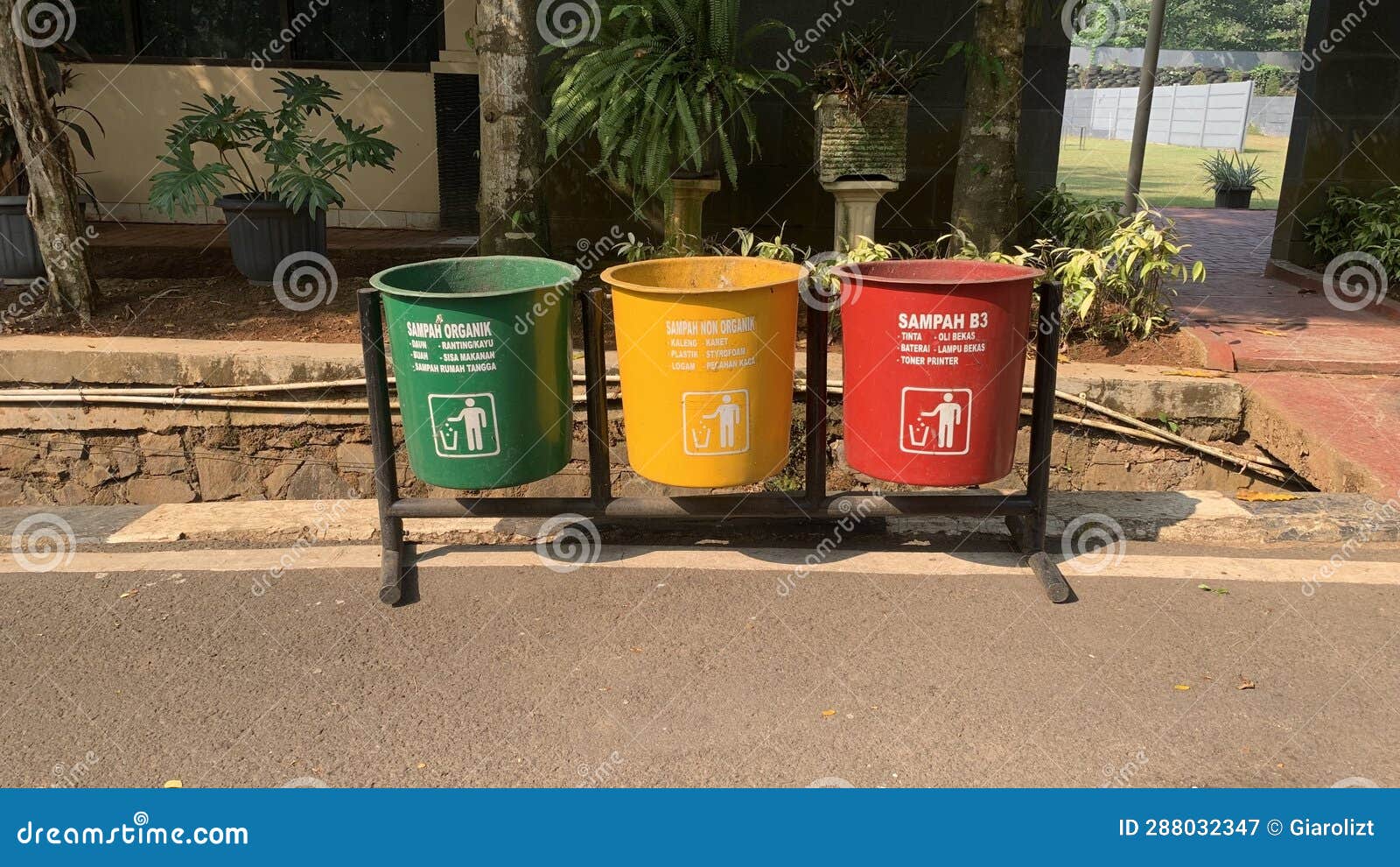 Waste Bins Prepared in Public Locations Stock Image - Image of recycle ...