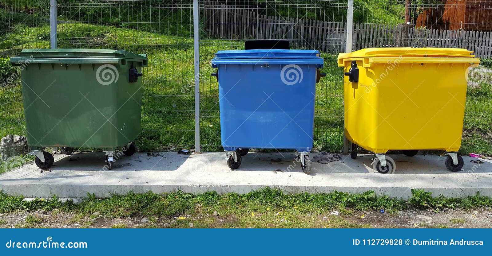 Three trash color stock photo. Image of junk, discard - 112729828