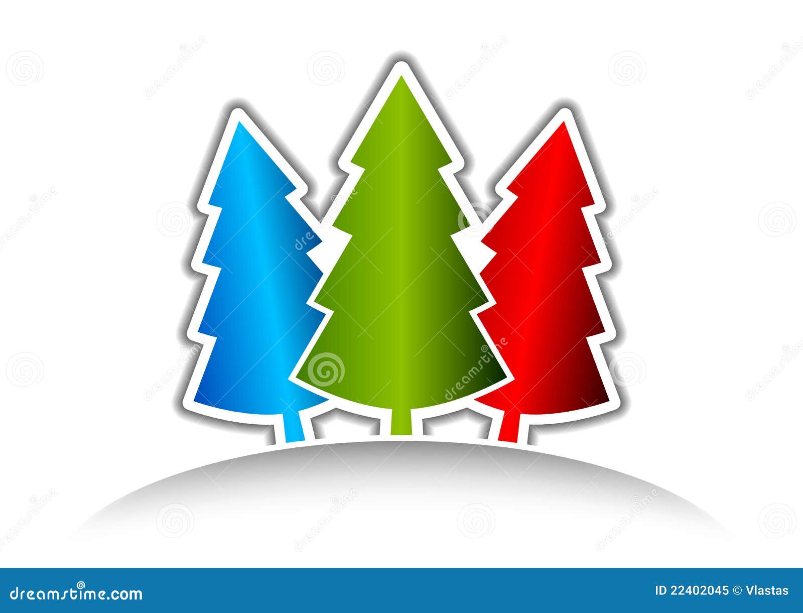 Three tree stock vector. Illustration of decor, festive - 22402045