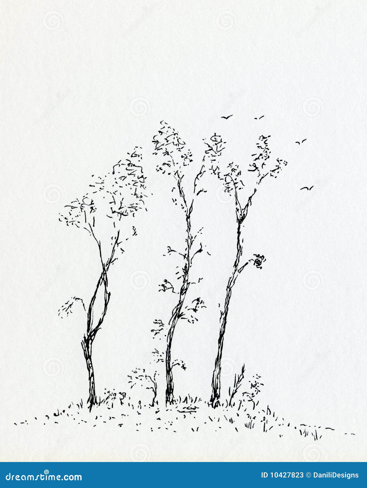 Three Trees stock illustration. Illustration of natural - 10427823