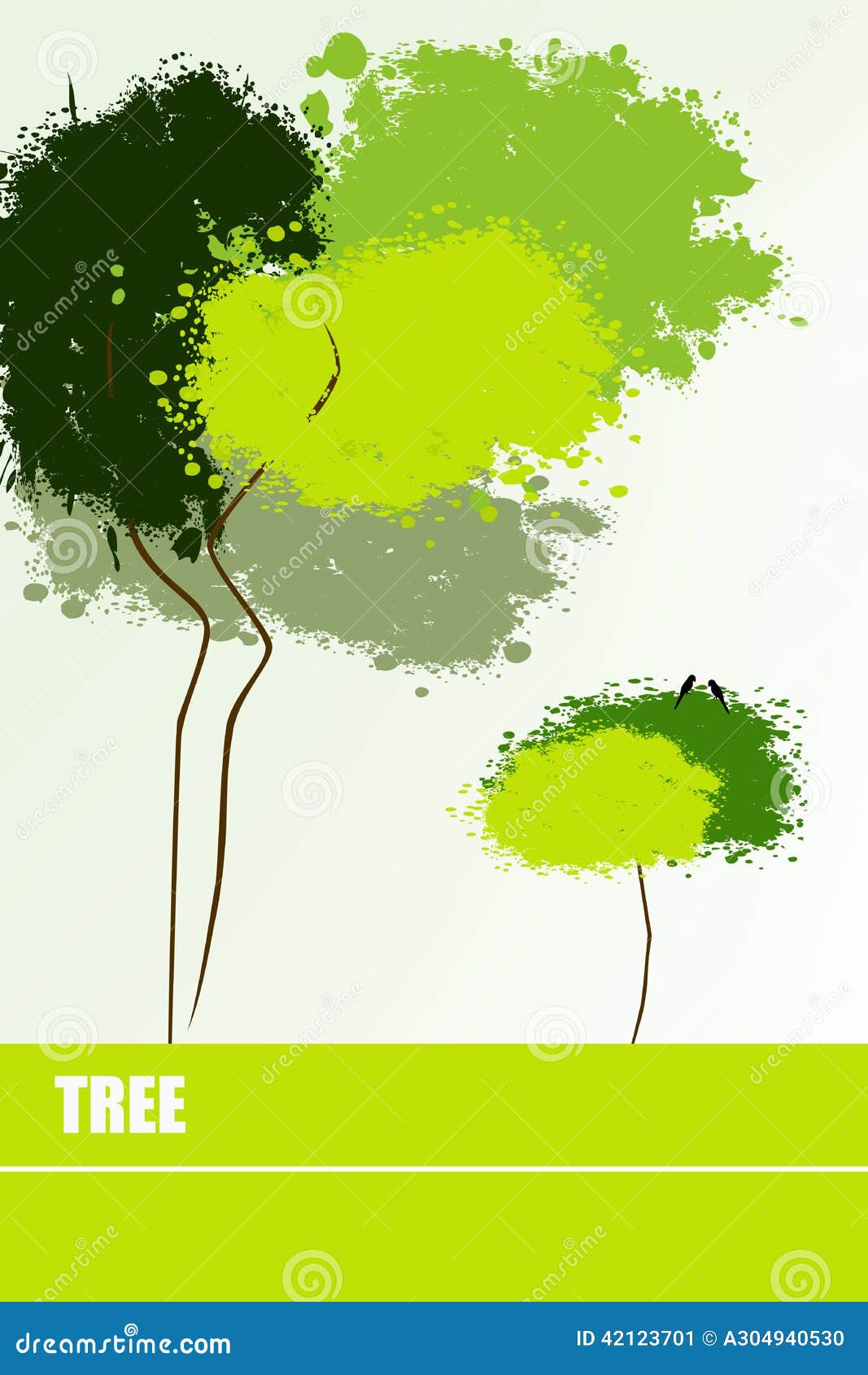 Three trees stock illustration. Illustration of peaceful - 42123701