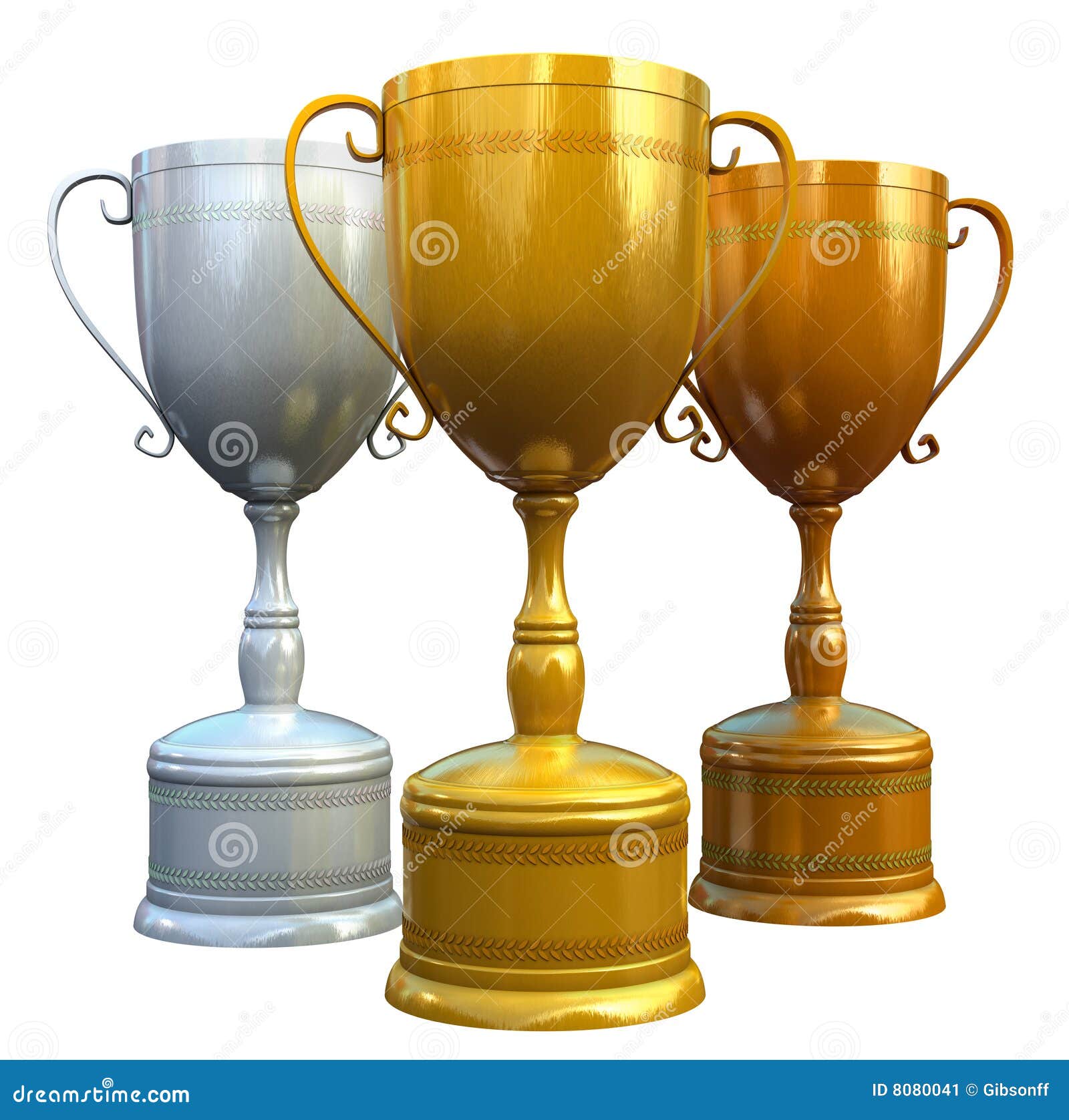 Set Of Trophies On White Royalty-Free Cartoon | CartoonDealer.com #82198205