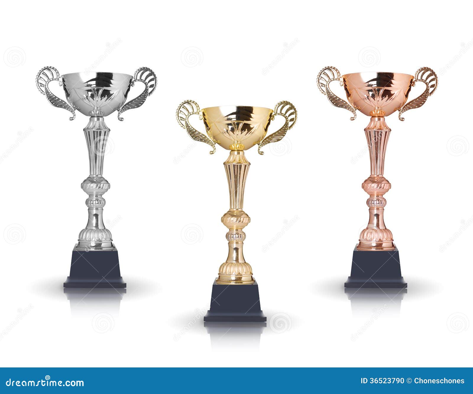 Three trophies stock illustration. Illustration of ceremony - 36523790