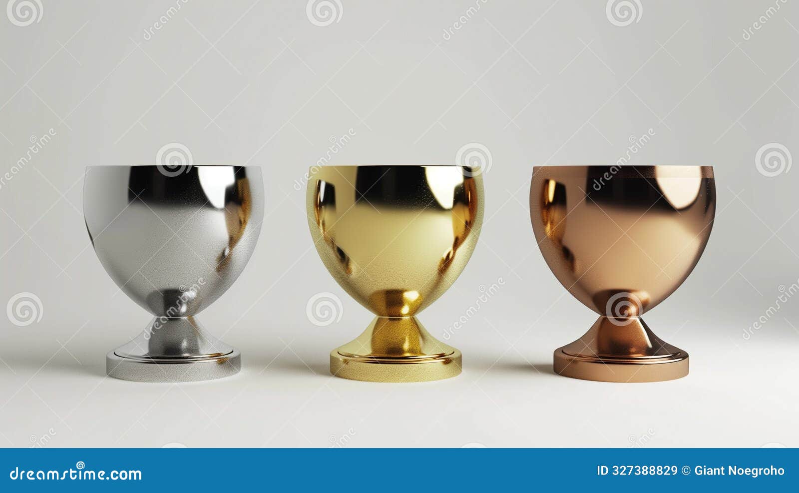 Three Trophy Design. Gold, Silver, and Bronze. First, Second, and Third ...