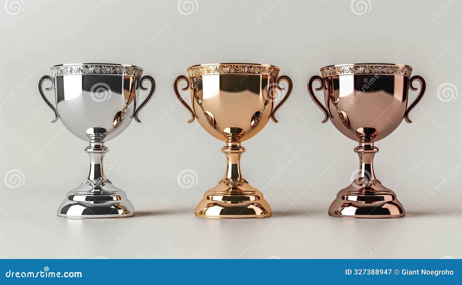 Three Modern Trophy, First Place Trophy, Silver Trophy, and Third Place ...