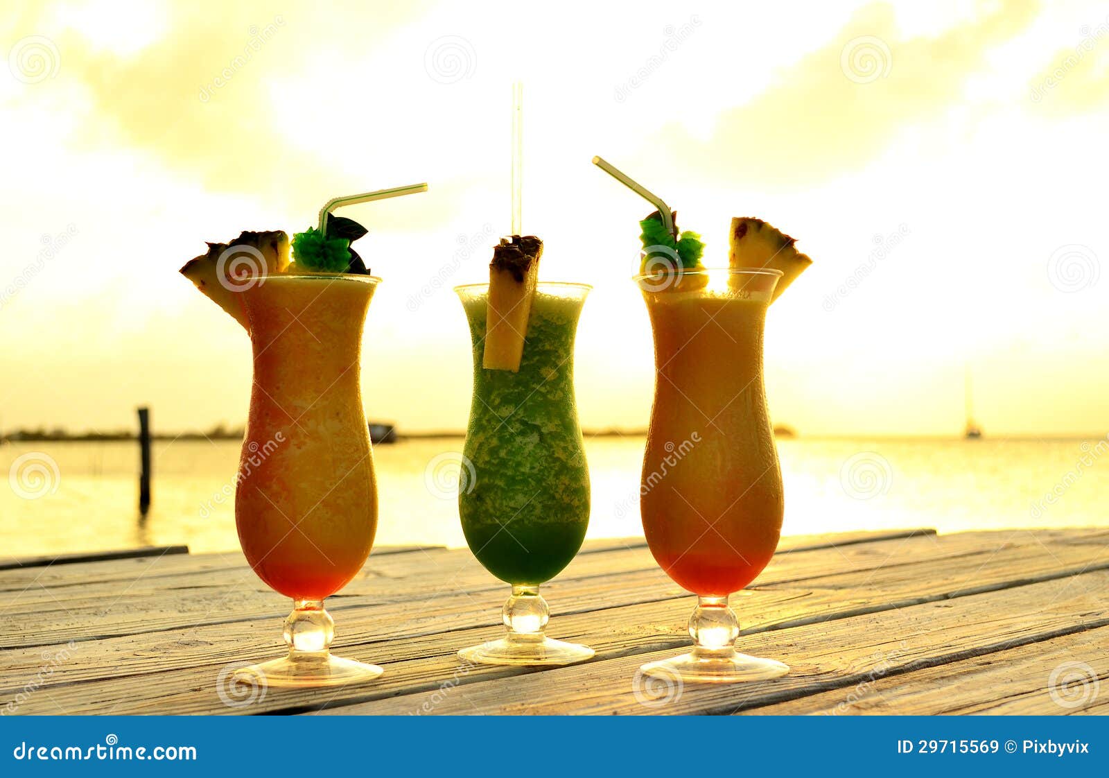 Tropical Drinks - Most Popular Cocktails Series Royalty-Free Stock ...