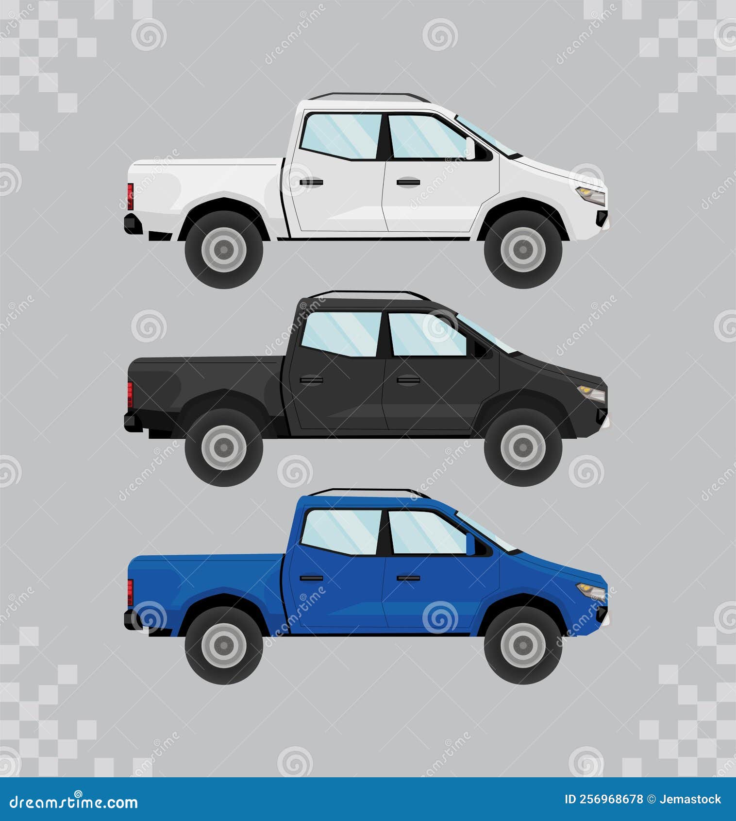 Three Truck Mockup Vehicles Stock Vector - Illustration of shop, colors ...