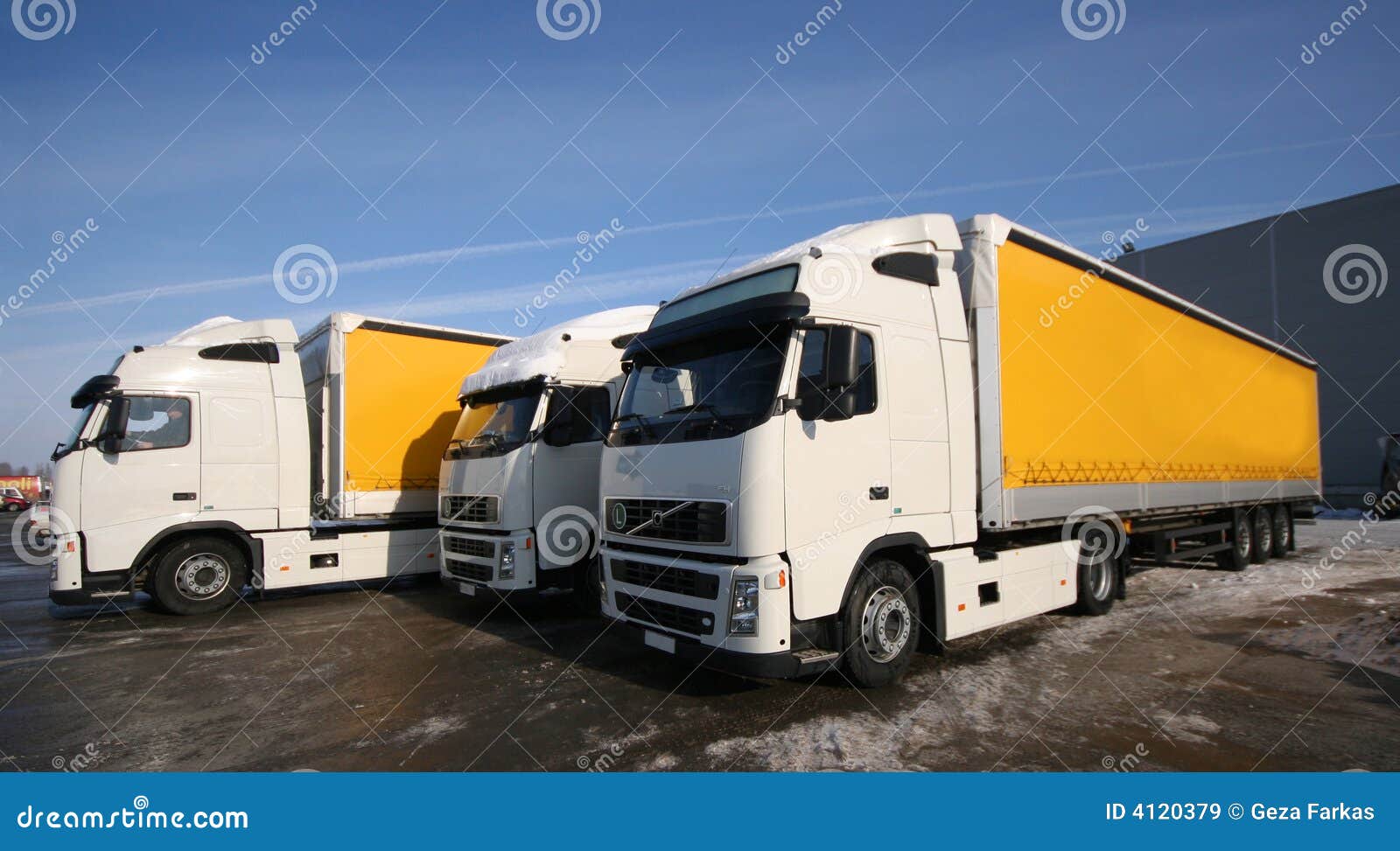 Three trucks stock image. Image of series, automobile - 4120379