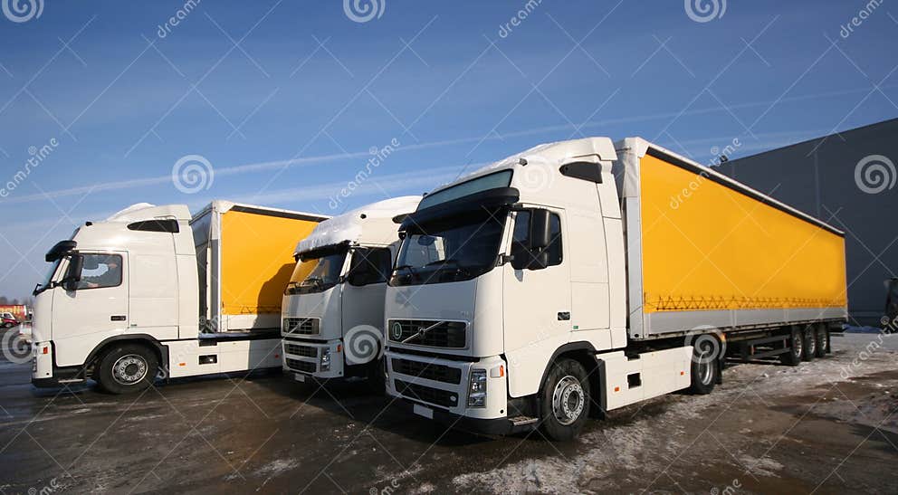 Three trucks stock image. Image of series, automobile - 4120379