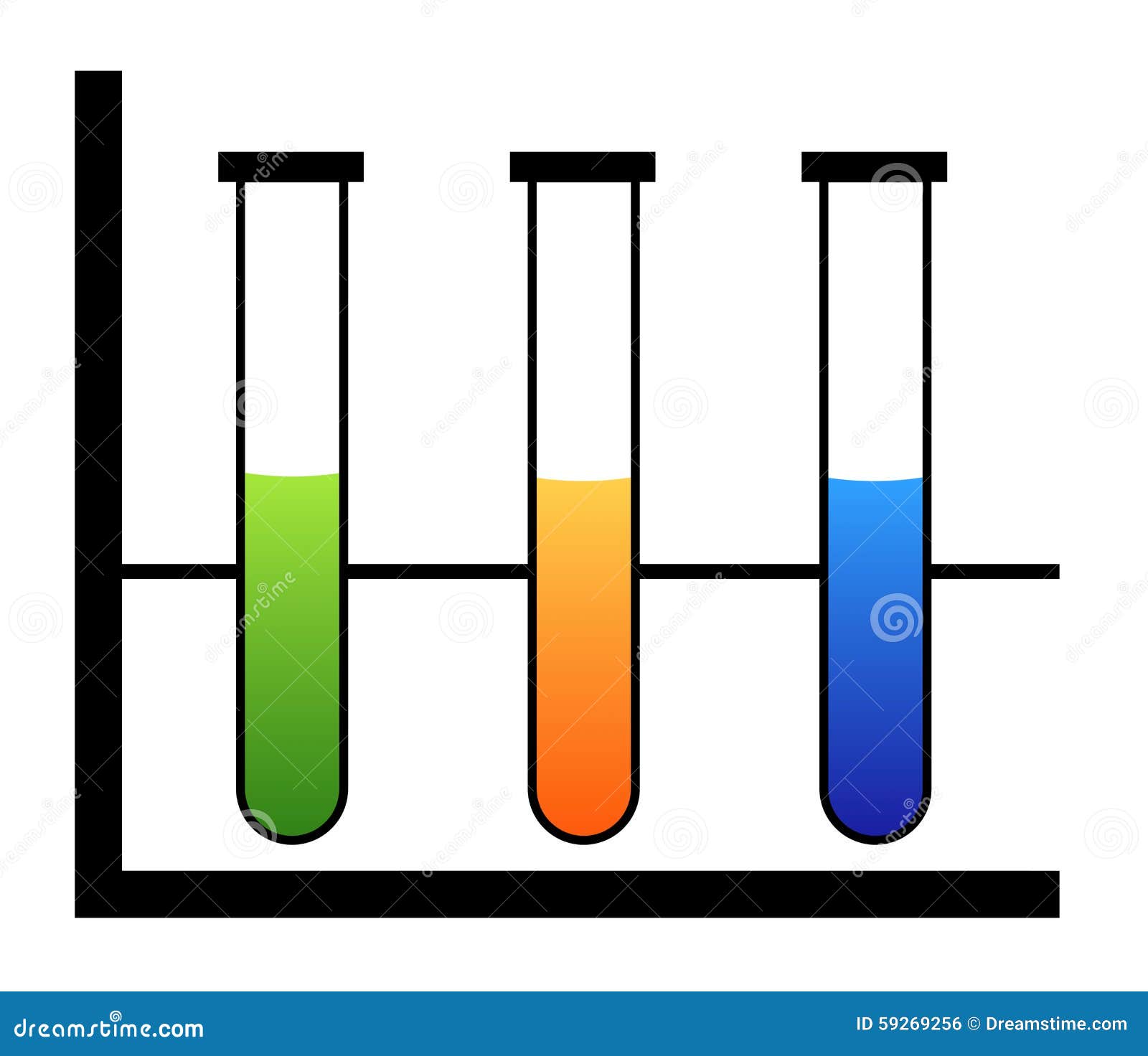 Three tubes with support stock illustration. Illustration of test ...