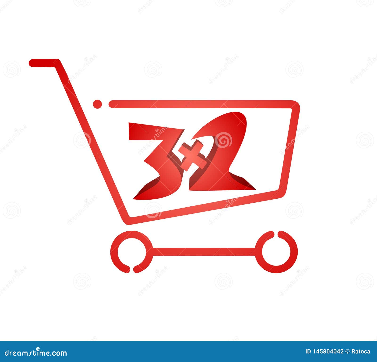 Three in two offer icon stock vector. Illustration of present - 145804042