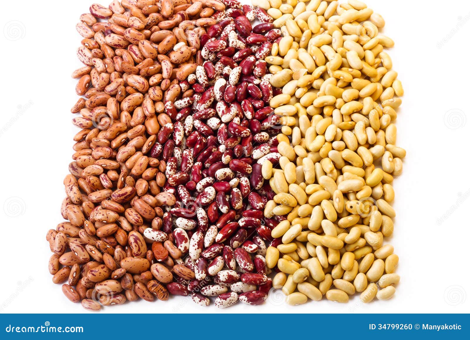 Three types of beans stock photo. Image of types, healthy - 34799260