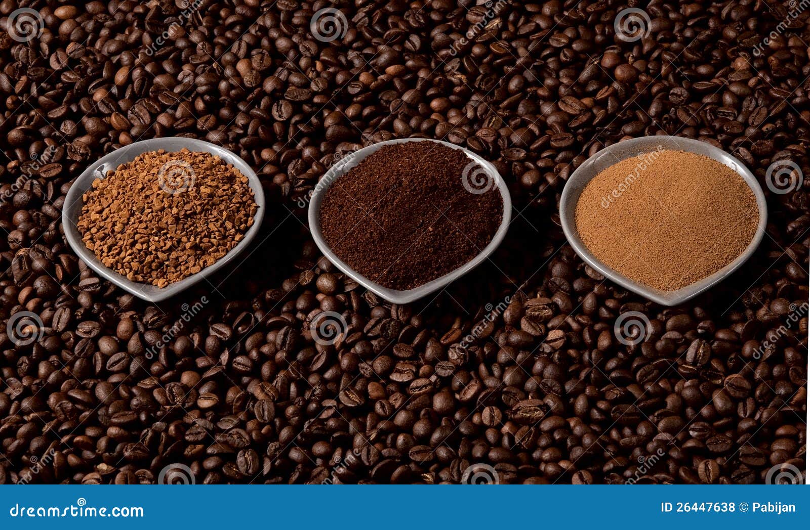Three types of coffee stock photo. Image of wallpaper - 26447638