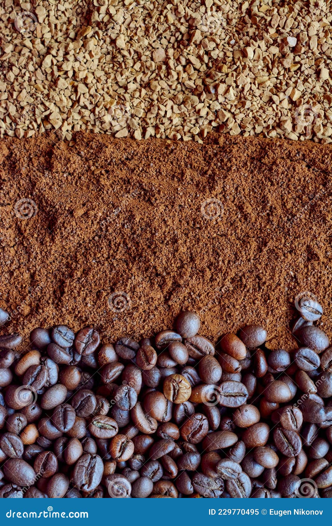 Three Types of Coffee Close-up Stock Image - Image of espresso, nature ...