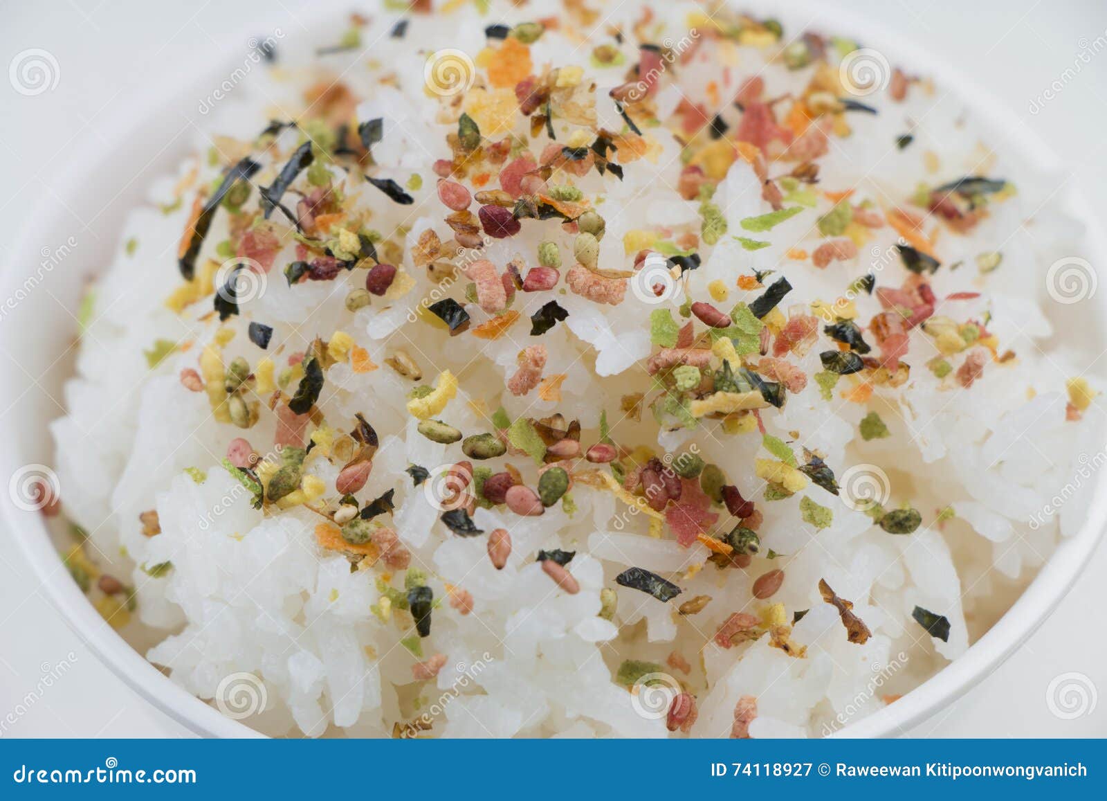 Three Types of Furikake on Rice Stock Image - Image of flake, delicious ...