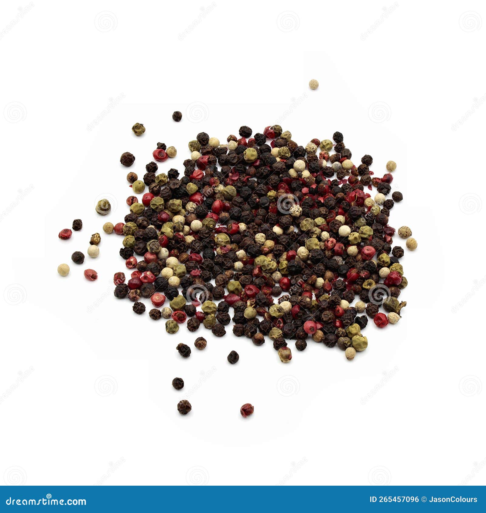 Three Types of Pepper Coloured Spice White Background Pepper Spice ...