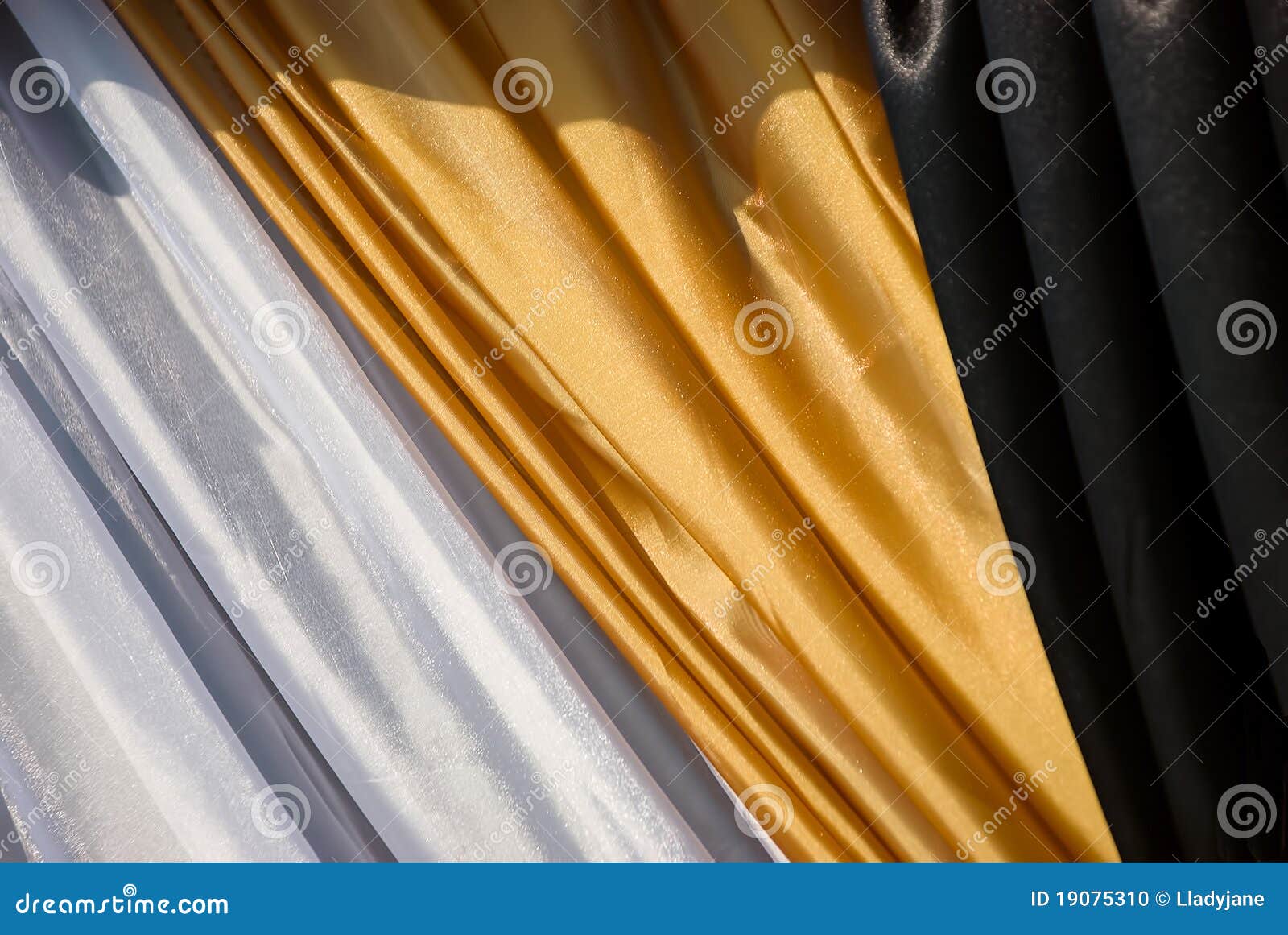 Three Types of Shiny Fabric Stock Photo - Image of silver, smooth: 19075310