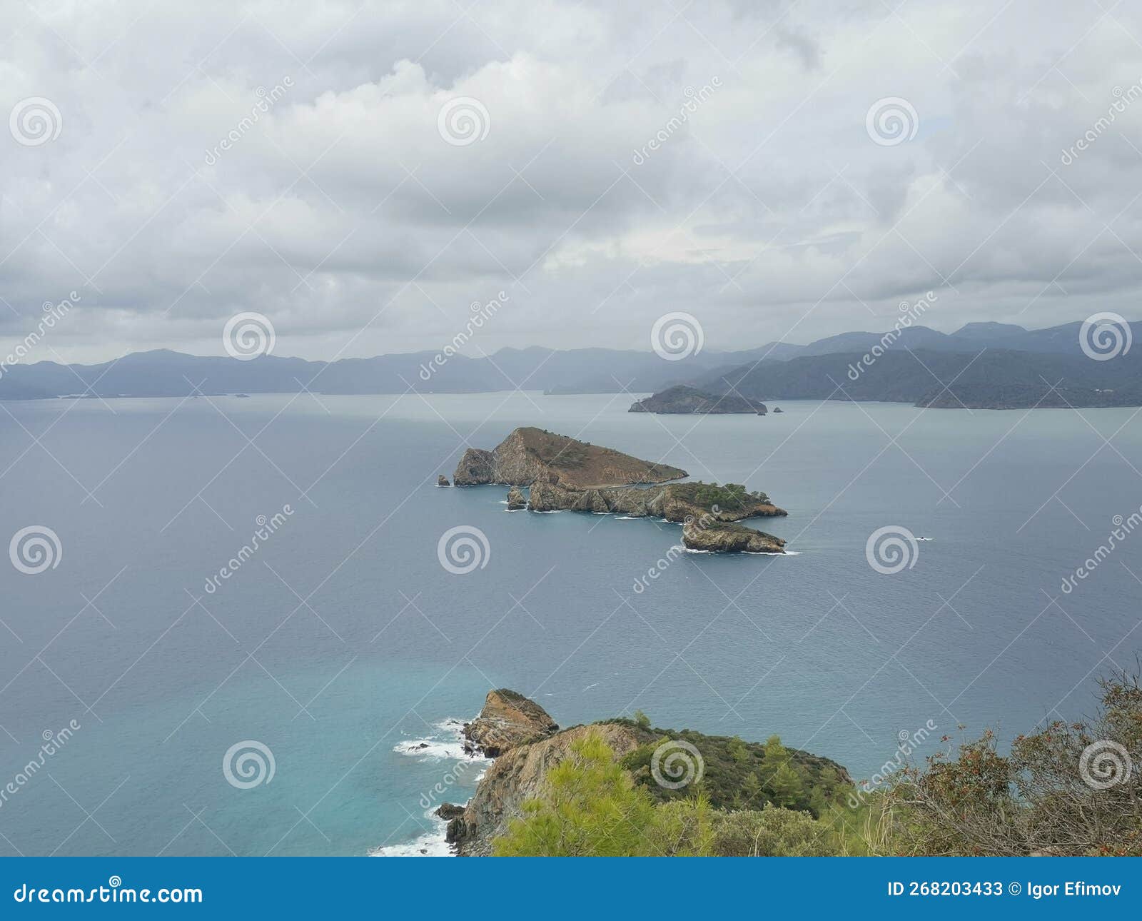 Three Uninhabited Islands in the Sea. Kizil Ada Islands Stock Image ...