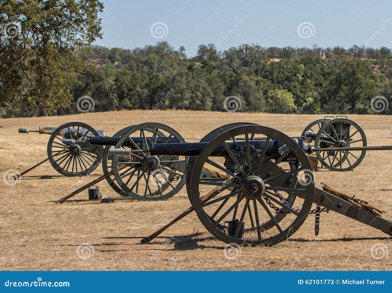 Three Union Army Cannons stock image. Image of three - 62101773