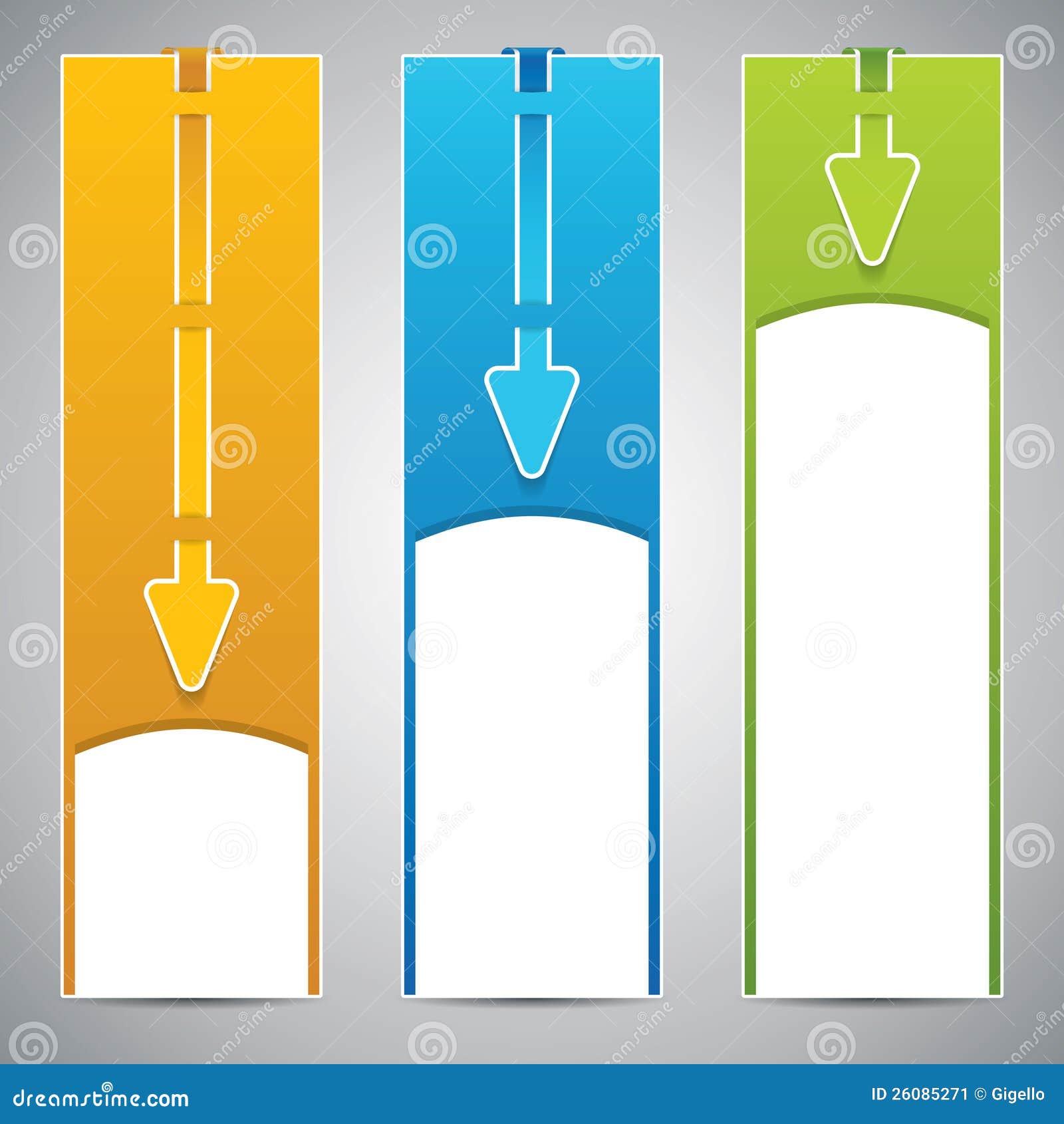 Three universal banner stock vector. Illustration of eps10 - 26085271
