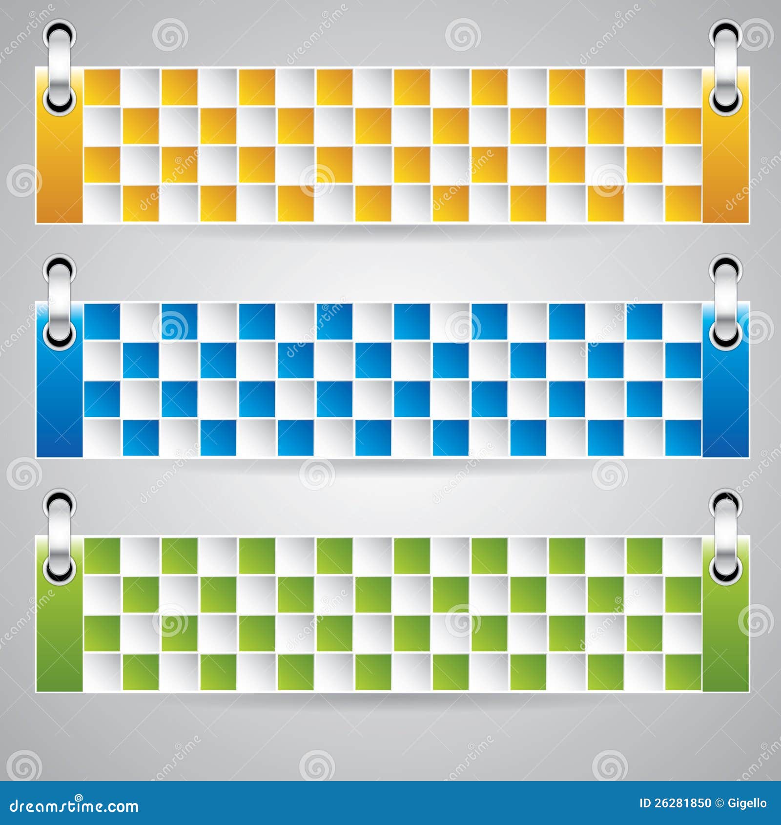 Three universal banner stock vector. Illustration of modern - 26281850