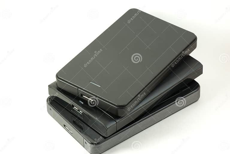 Pile of External USB Hard Drive Stock Image - Image of technology ...
