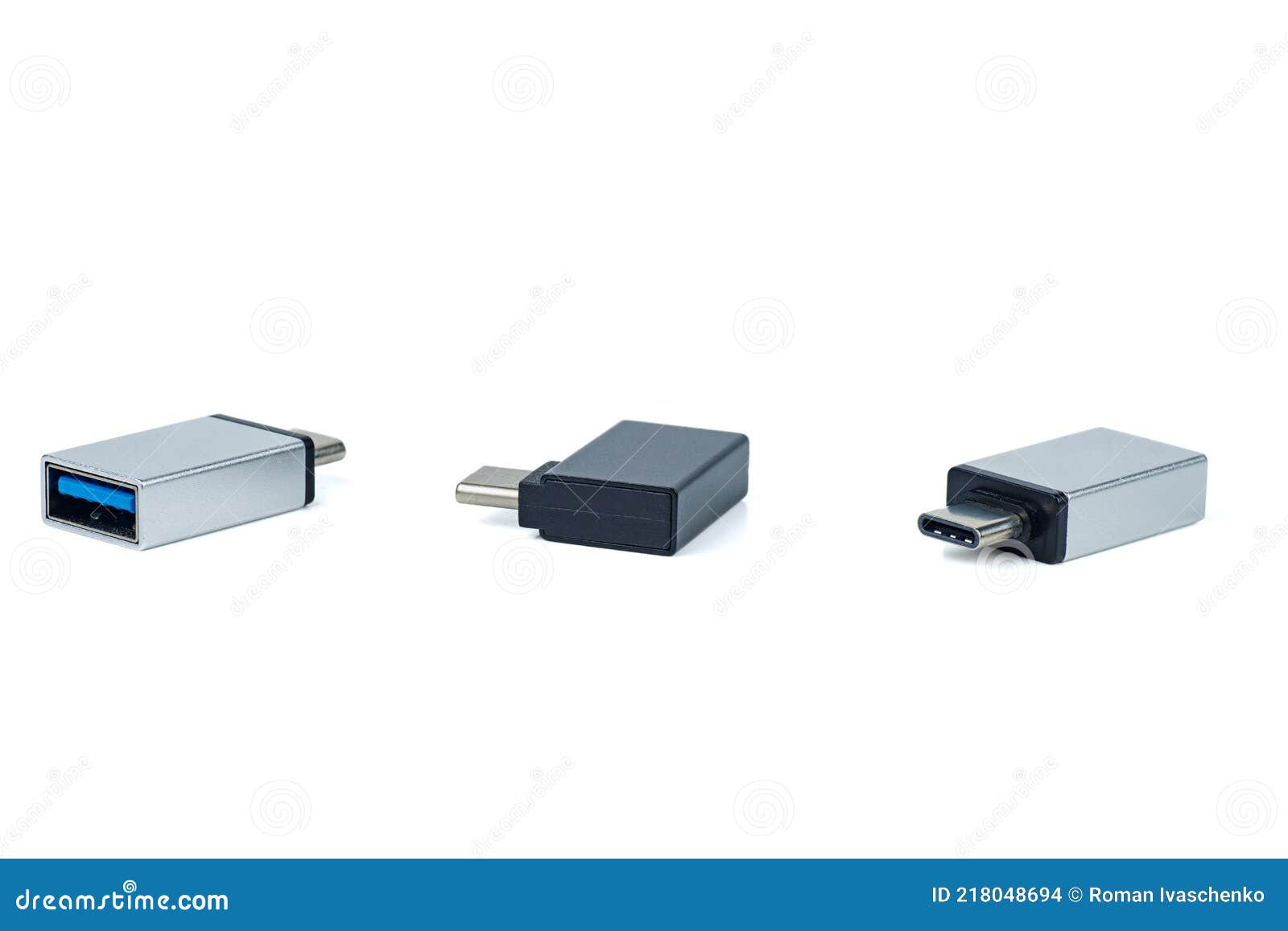 Three USB Flash Drive Isolated on White Stock Photo - Image of ...