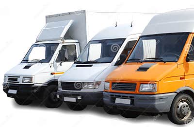 Three vans stock image. Image of blank, cargo, white, vehicle - 4888777