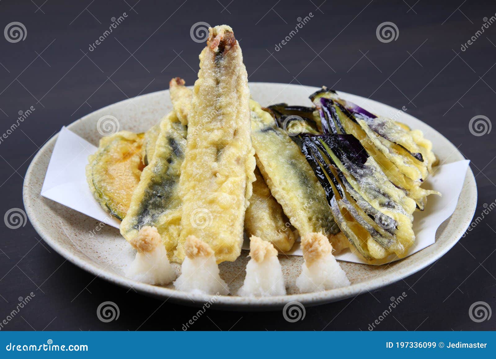 Three Varieties of Tempura Plate Stock Image - Image of potato, french ...
