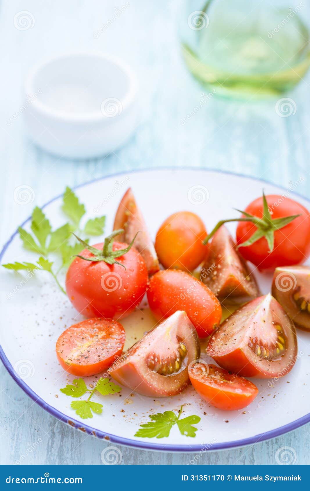 Three Varieties of Tomato on a Plate Stock Photo - Image of tomato ...