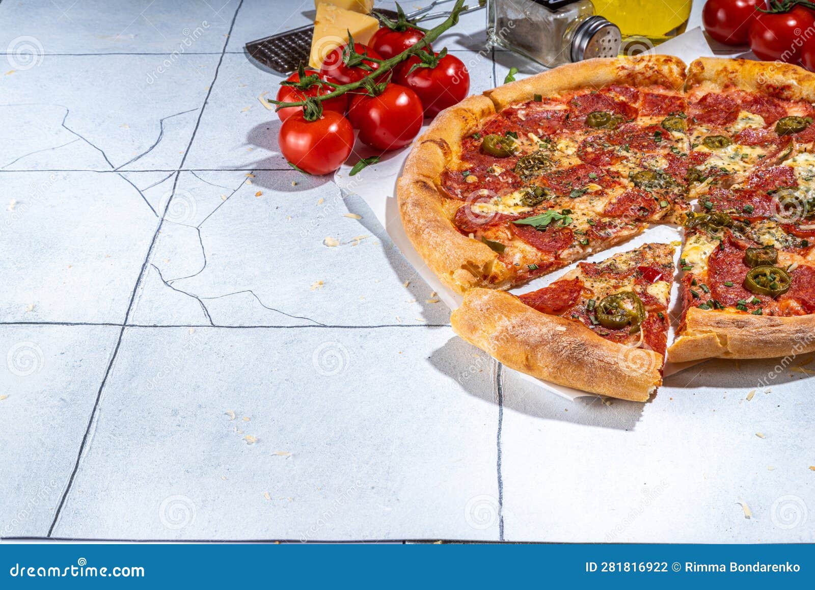 Three Various Served Pizzas Stock Photo - Image of crust, pizza: 281816922