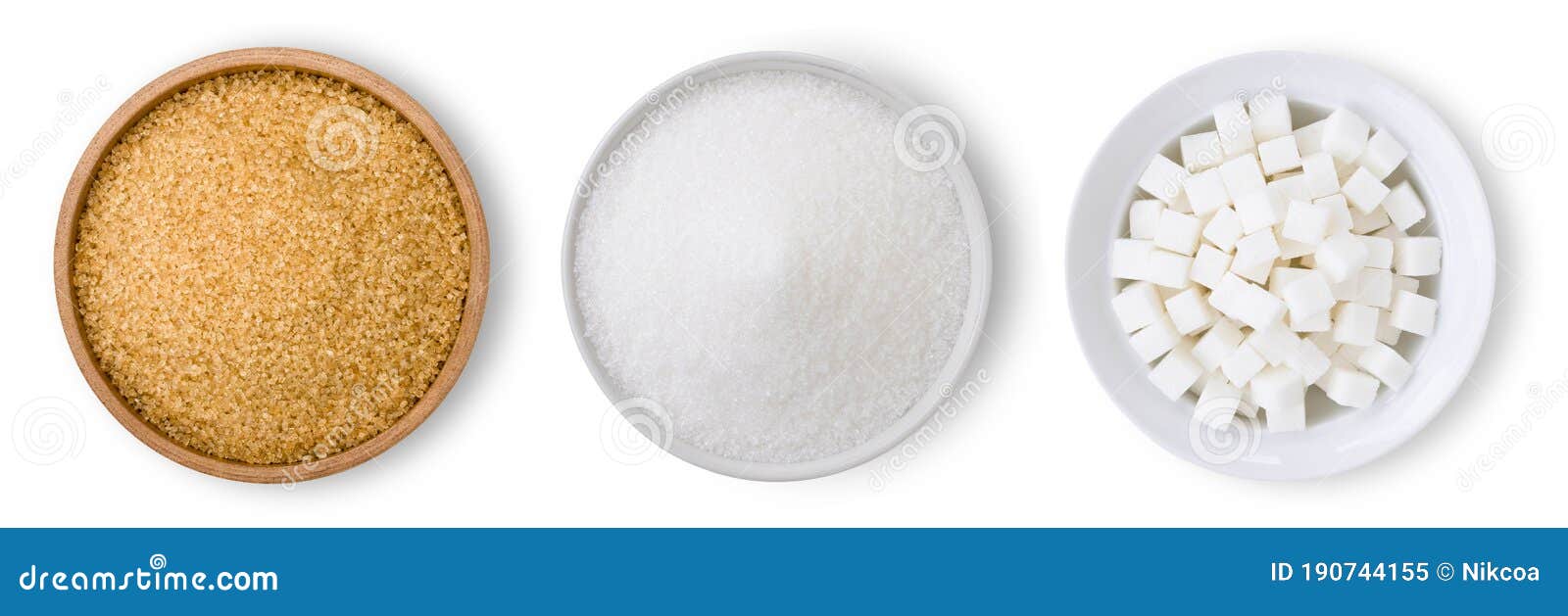 Sugar Types Isolated Above Stock Photos - Free & Royalty-Free Stock ...