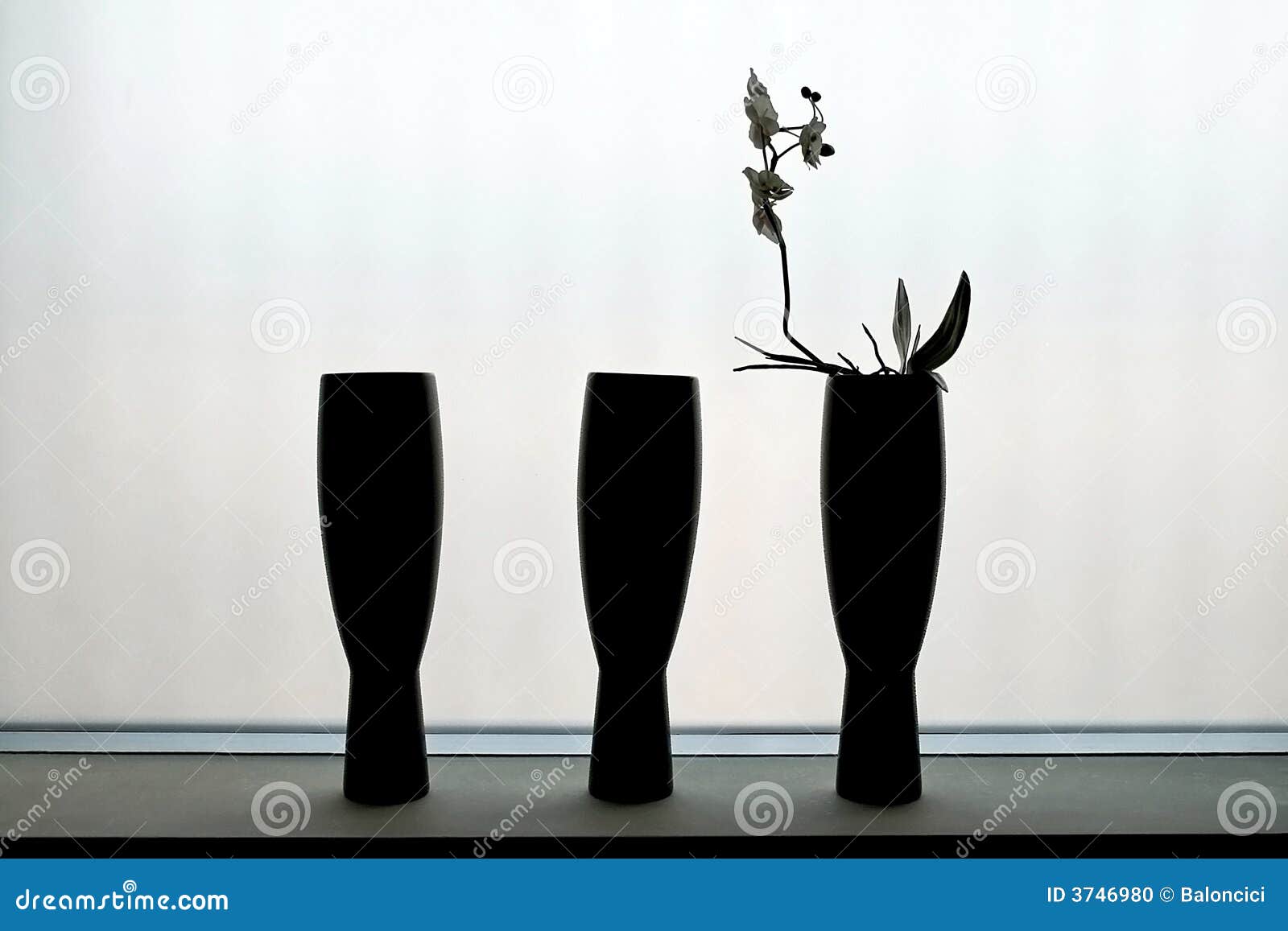 Three vases stock photo. Image of modern, relaxation, sitting - 3746980